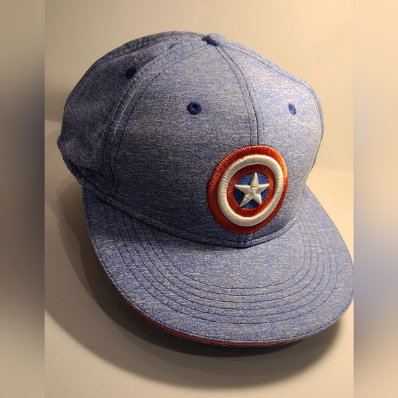 Marvel | Accessories | Marvel Captain America Flat Brim Ball Cap | Poshmark